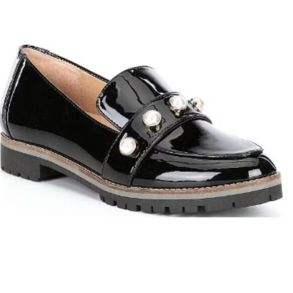 Alex Marie | Shoes | Alex Marie Garnella Patent Pearl Detail Lug Sole ...